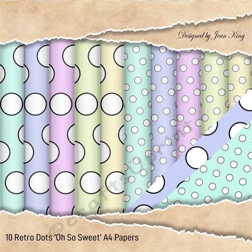 Retro Dots oh So Sweet A4 Papers - CUP537400_1298 | Craftsuprint