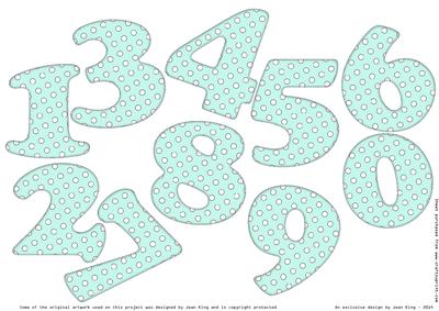 Retro Dot Green Numbers, Great for Ageing Your Cards! - CUP540702_1298 ...