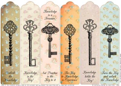 Vintage Keys N Quotes Scalloped Bookmark-toppers - CUP553029_1298 ...