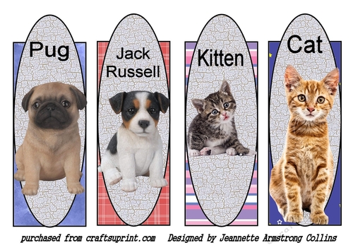 pet bookmarks/toppers - CUP987594_1751 | Craftsuprint