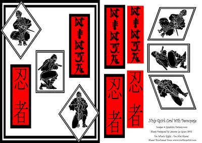 Ninja Quick Card with Decoupage - CUP343163_1777 | Craftsuprint