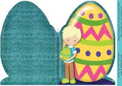 Easter Boy Cut'n'fold Card - CUP607177_1777 | Craftsuprint