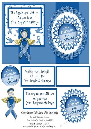 Colon/ Bowel Cancer Card - CUP753200_1777 | Craftsuprint