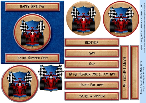 Speed Racer 5 inch Topper - CUP948959_1777 | Craftsuprint