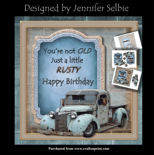 Rust Car Birthday Card No.2 - CUP1103605_9955 | Craftsuprint
