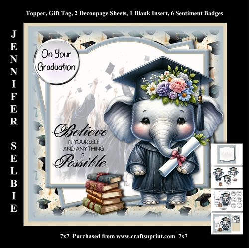 Graduation Elephant - CUP1302538_9955 | Craftsuprint