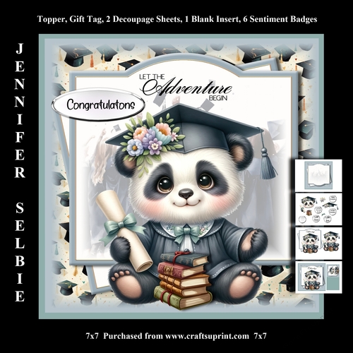 Graduation Panda - CUP1302539_9955 | Craftsuprint