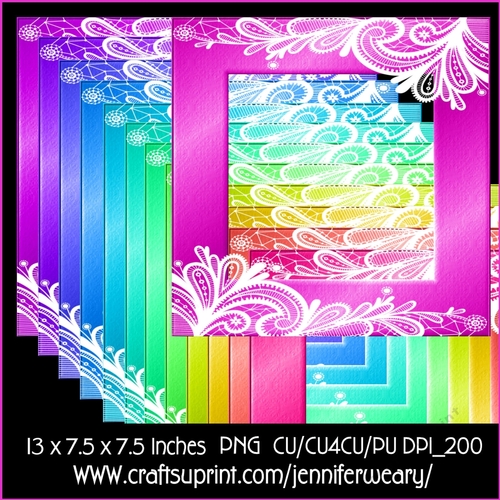 Neon Rainbow Frames 2 - CUP1029640_68705 | Craftsuprint