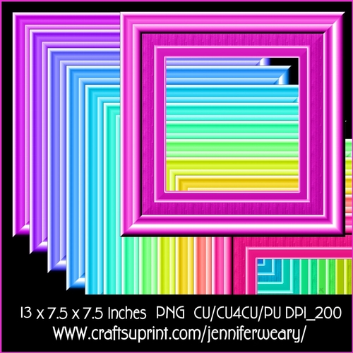 Neon Rainbow Frames 6 - CUP1031530_68705 | Craftsuprint