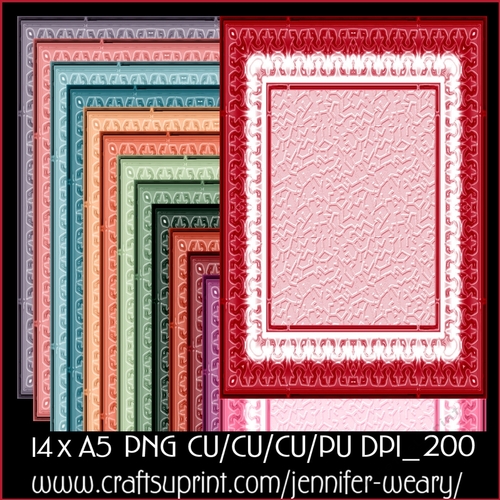 Succulants Bright A5 Backgrounds - CUP1104241_68705 | Craftsuprint