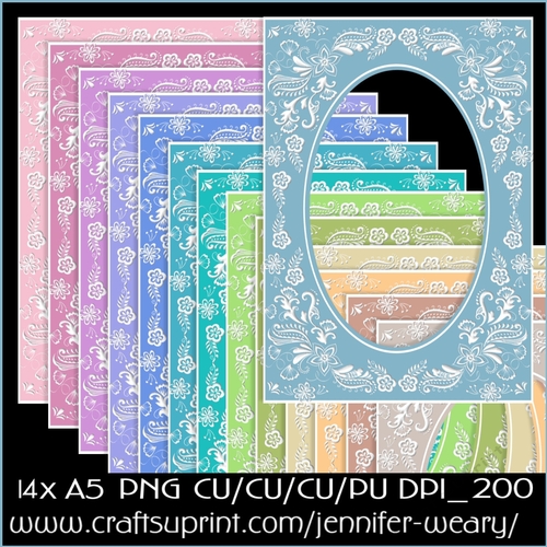 21 Cute A5 Frames - CUP1136724_68705 | Craftsuprint