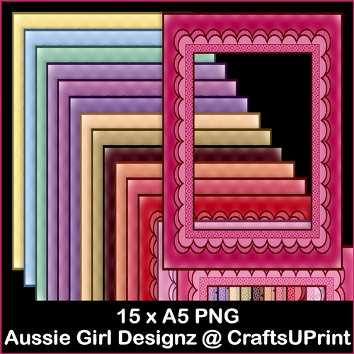 Weaved Shell Edged A5 Frames-Sweet - CUP1215189_68705 | Craftsuprint