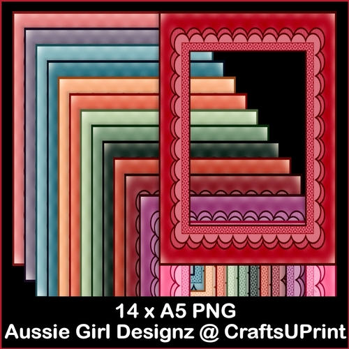 Weaved Shell Edged A5 Frames-Succulants Bright - CUP1225109_68705 ...