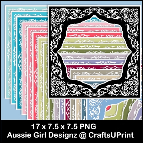4 Cornered White border Frames-glittering - CUP1364817_68705 | Craftsuprint