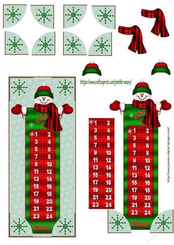 Snowman Countdown Christmas 2 - CUP795360_68705 | Craftsuprint