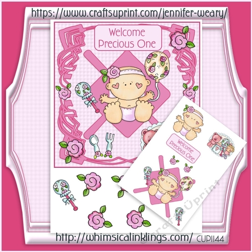 Welcome Precious One Girl - CUP810308_68705 | Craftsuprint