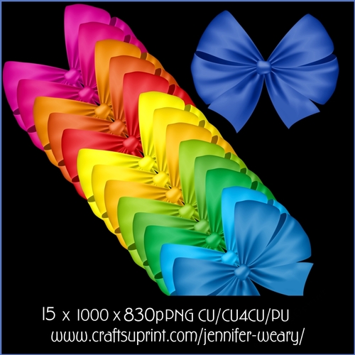 Colorful Bows 4 - CUP928933_68705 | Craftsuprint