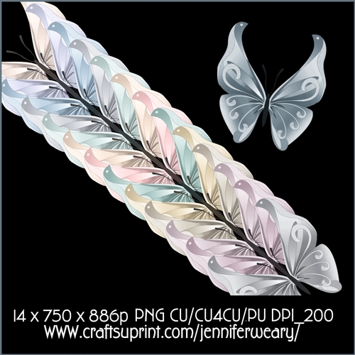 Neutral Butterflies - CUP948509_68705 | Craftsuprint