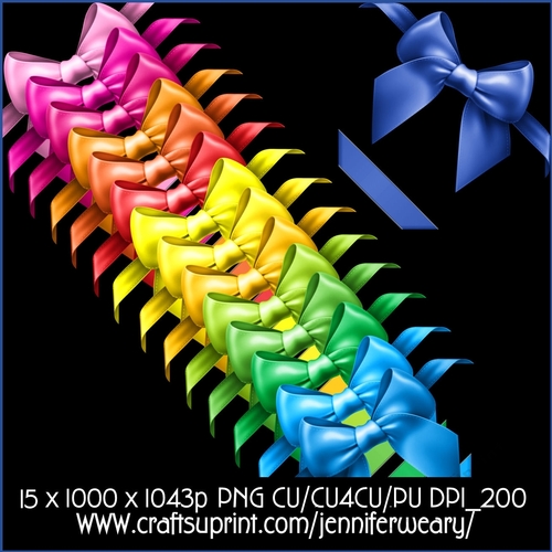 Colorful Bows 9 - CUP979730_68705 | Craftsuprint