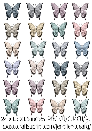 Neutral Butterflies - CUP985049_68705 | Craftsuprint