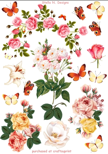 VINTAGE FLOWERS 3 - DECOUPAGE - CUP1024202_102747 | Craftsuprint