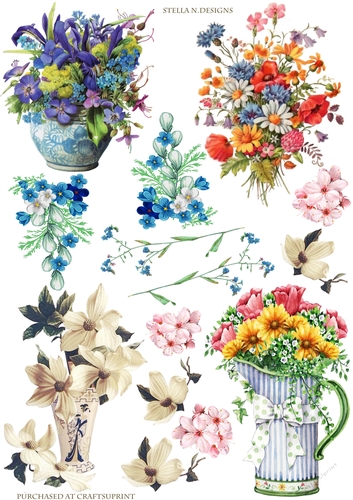 VINTAGE FLOWERS 4 - DECOUPAGE - CUP1024347_102747 | Craftsuprint