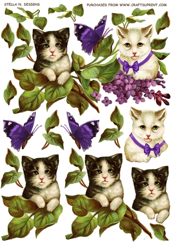 VINTAGE MINKIES IN SPRING - CUP1037853_102747 | Craftsuprint