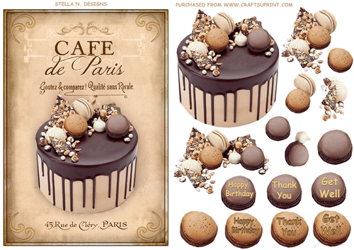 CAFE DE PARIS - COCOLATE CAKE TOPPER - CUP1048554_102747 | Craftsuprint