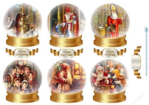 SNOWGLOBES FATHER CHRISTMAS - CUP1081998_102747 | Craftsuprint