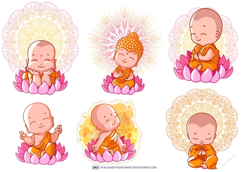 LOTUS BABIES DECOUPAGE - CUP1086824_102747 | Craftsuprint