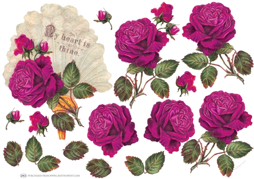 ROSE PINK DECOUPAGE - CUP1093505_102747 | Craftsuprint