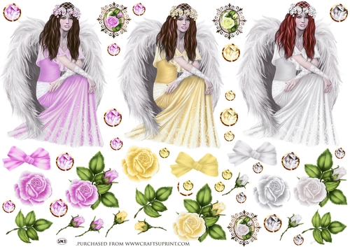 ANGELS AND ROSES 3 - CUP1093561_102747 | Craftsuprint