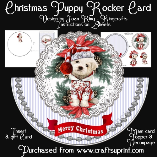 Christmas Puppy Rocker Card - CUP1054676_1716 | Craftsuprint