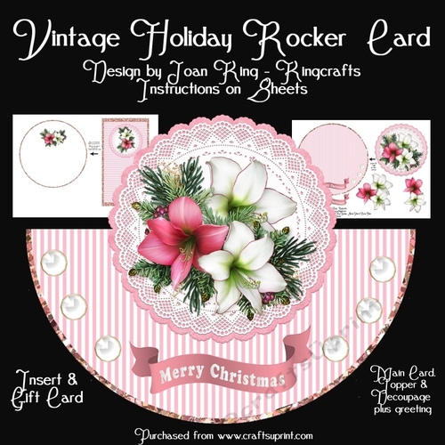 Vintage holiday Rocker Card - CUP1054965_1716 | Craftsuprint