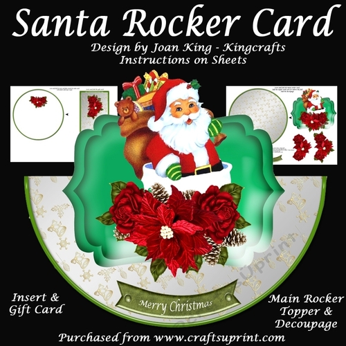 Christmas Santa Rocker Card - CUP1060358_1716 | Craftsuprint