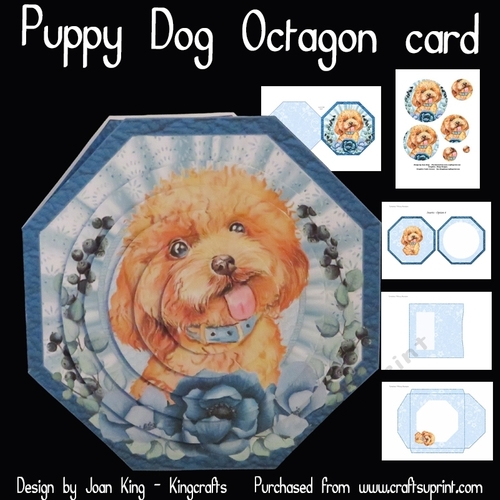 Puppy Dog Octagon Card - CUP1106735_1716 | Craftsuprint