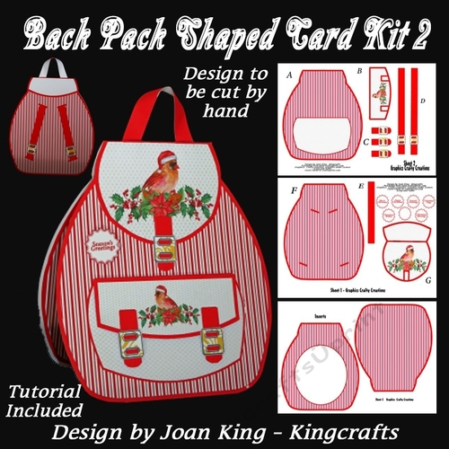 Christmas Back Pack Shaped Card Kit 2 - CUP1118942_1716 | Craftsuprint