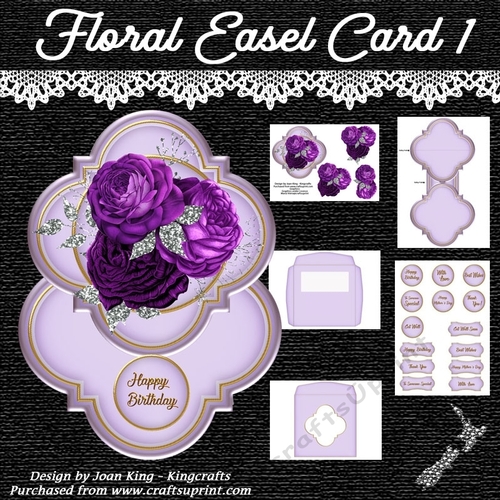 Floral Easel Card 1 - CUP1180250_1716 | Craftsuprint