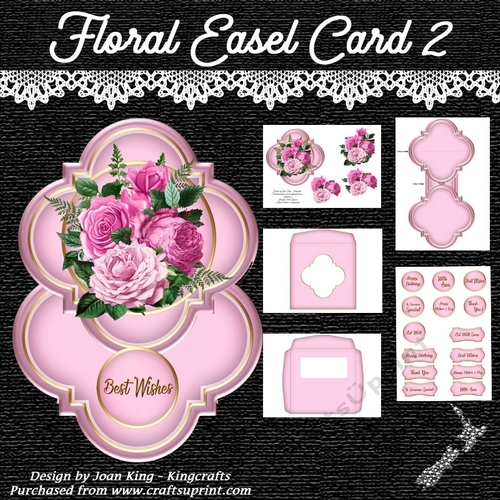 Floral Easel Card 2 - CUP1180251_1716 | Craftsuprint