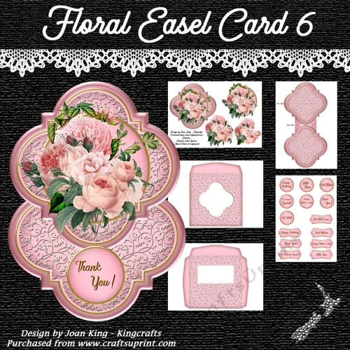 Floral Easel Card 6 - CUP1180256_1716 | Craftsuprint