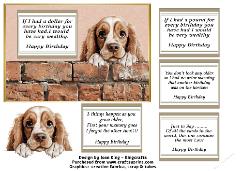 Cocker spaniel funny card - CUP1379030_1716 | Craftsuprint
