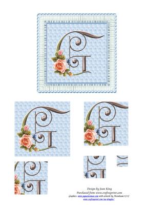 Floral Rose Monogram Letter g - CUP313561_1716 | Craftsuprint