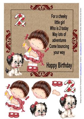 Two Today for a Girl - CUP514675_1716 | Craftsuprint