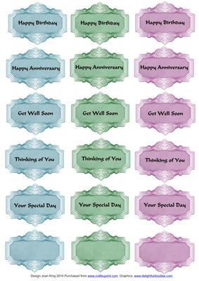 Greeting Tags Sheet 1 - CUP548834_1716 | Craftsuprint