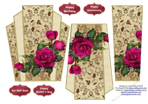 Art Deco Roses - CUP746672_1716 | Craftsuprint