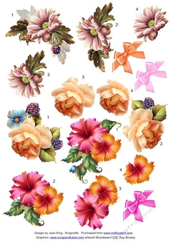 Trio of Flowers - CUP861563_1716 | Craftsuprint
