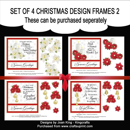 Set of 4 Christmas frame designs 2 - CUP988485_1716 | Craftsuprint