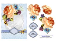 Yellow Rose Decoupage Topper - CUP479242_1716 | Craftsuprint