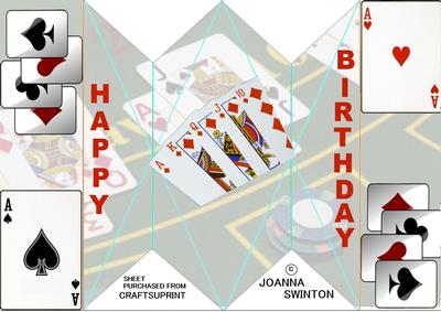 Diamond Fold Birthday Playing Cards - CUP160916_470 | Craftsuprint