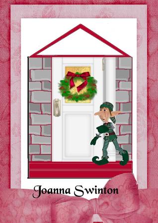 Elf Calling at the Christmas Door - CUP266164_470 | Craftsuprint